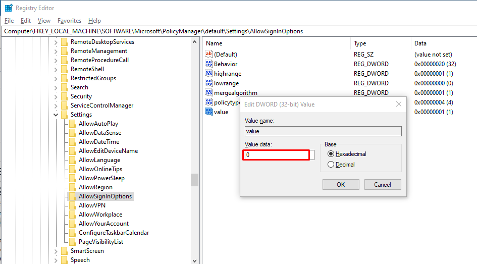 How to enable and disable the Windows PIN