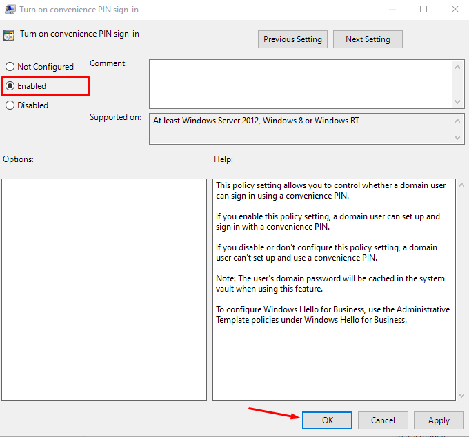 How to enable and disable the Windows PIN